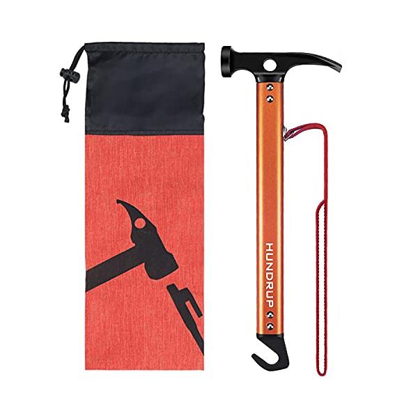 ハンマー本体+収納袋・ハンマー本体のみ(オレンジ) ハンマーのみ ・・Style:ハンマー本体+収納袋・??【安定性のアップ・品質へのこだわり】：従来のお客様から「力を入れてペグを抜く時、フックが落ちやすい」という意見を考慮します。真新しい...