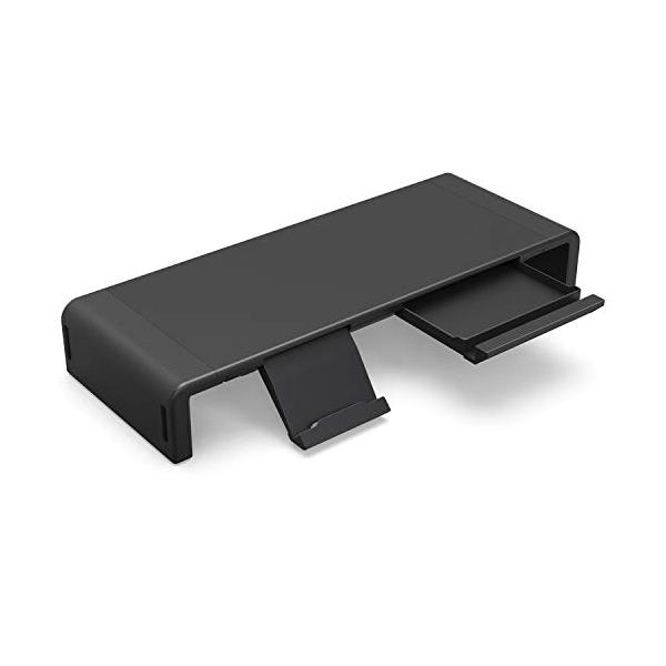 ・ブラック  ・・Color:ブラック・三段階の幅調整可能：モニター台をご自身の好みとデスクの広さに合わせて、横幅を三段階（420mm、470mm、520mm）に調節できます。さまざまなモニターをサポートできます。・人間工学を追求：モニター...