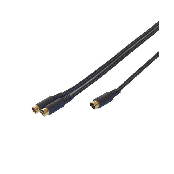 ・  FVC-133・S端子を分配したい時にご使用いただけます。・片側：S端子プラグ(オス)×1、片側：S端子プラグ(オス)×2・長さ：2m、金メッキプラグ、2重シールド・※必ず分配方向でご利用下さい。（1S→2S） ※分配した画像は明るさ...