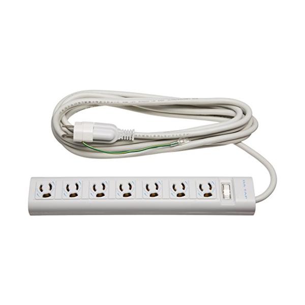 一括スイッチ付き・グレー 5.0m T-Y055DA・・Size:5.0mStyle:一括スイッチ付きPatternName:単品・点灯式スイッチ付。強力マグネット付。3P-2P変換アダプタ付。抜け止めコンセント。たっぷり7個口コンセント。...