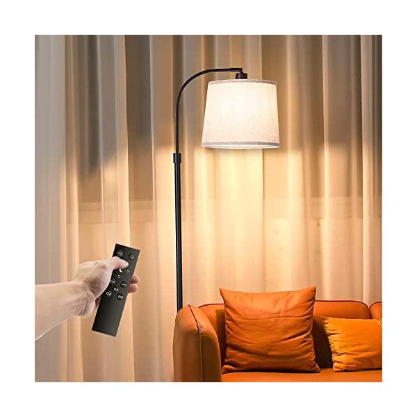 モダン・黒  ・間接照明　付属品：LED電球（12ｗ）　リモコンと便利なフィートスイッチ操作・LED電球とシェードの組み合わせ、発光が柔らかい、目に優しい。シンプルなデザインで、上品感たっぷり。・調光・調色機能付き、付属のリモコンを通じて、...