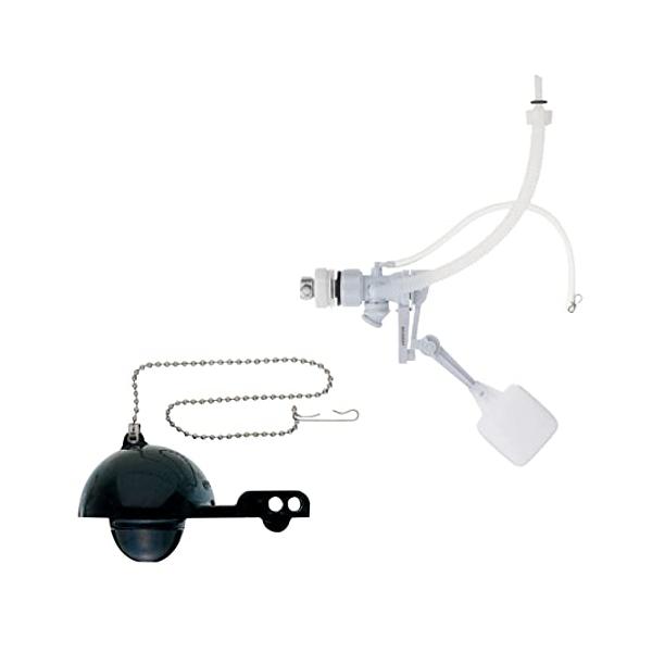 ・グレー  V56S・万能ロータンクボールタップをサイフォン管径3サイズ(32 38 51mm)に対応するゴムフロートのセットでトイレの水漏れ補修が出来る。(LIXIL社製ゴムフロートはのぞく)・スリムタップは機能UPと取付けの万能性を広げ...