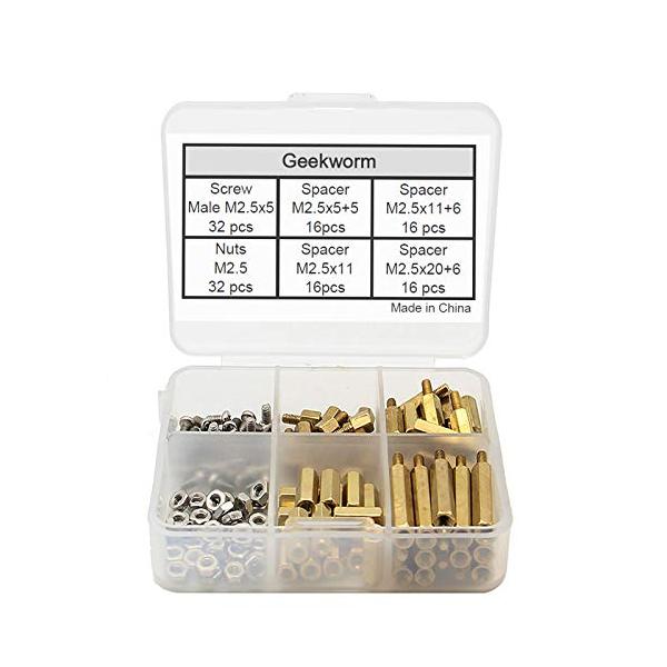 【適用対象】： Raspberry Pi 4 B / 3 B+ / B に適用します。【注意】スペーサー/ネジ/ナットの直経*長さを示すMに続いている数字は単位がmmです。 例：M2.5 * 5 mmスクリュー。・【人気サイズ--ラズベリー...