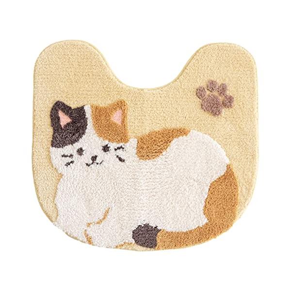 トイレマットねこ/55 x 60 cm (長方形)/4548622575811・パッケージ個数:1・本体サイズ：約55cm×60cm（マット高さ 約20mm）・素材：ポリエステル100％、裏面滑り止め加工・生産国：中国・重量：390グラム・...