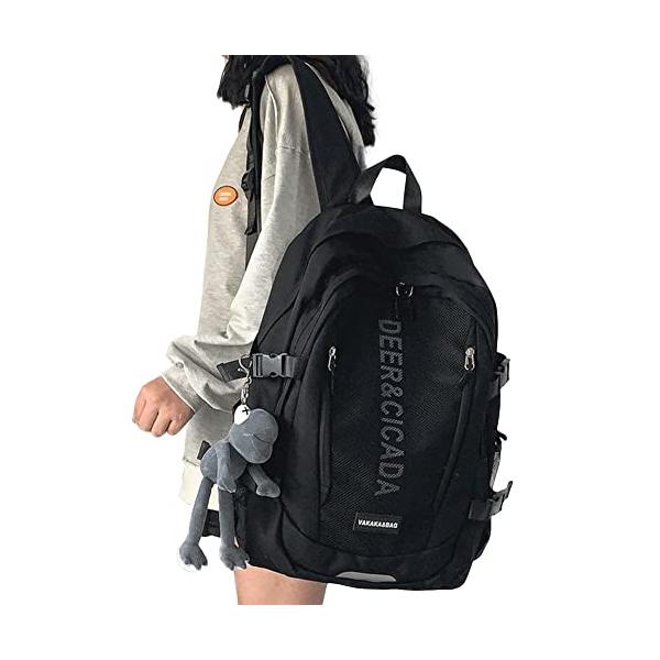 リュックサックバックパック・M1-ブラック  ・・Color:M1-ブラック・思った以上の収納力サイズ：38x15x49cm/0.75kg。メインポケットには耐衝撃仕様でクッションのPC専用ポケットがあり、15.6インチノートパソコン、A4...