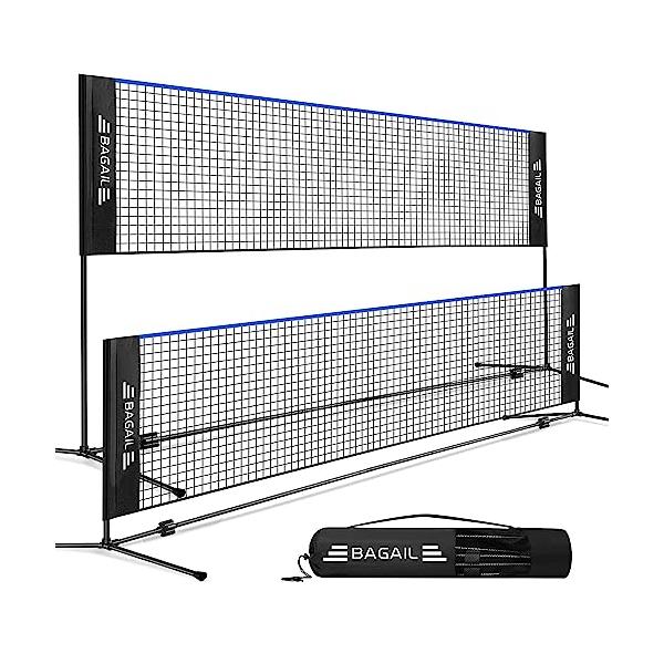 ブルーブルー/5M/-・Size:5MStyle:ブルー・二段式高さネットの長さは5Ｍ、高さが0.85Ｍ/1.55Mで二段の高さを調整できるため、バドミントンネットとしても使用できます。バレーボール、バドミントン、テニスや他のボールゲームな...