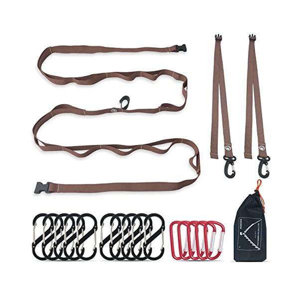 ・ブラウンL ワンサイズ Belt4in1・・Color:ブラウンL・4WAYハンギングチェーン：キャンプサイトで、小物などを吊り下げ、オシャレに整頓できるネビュラチェーンです。延長ベルトを使用することで、ドームテントの前にテントが張れる。...