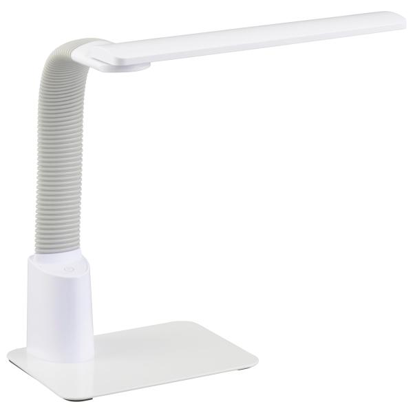 ・ホワイト  DS-LS20BC-WD・ 特 長 　◆白さが際立つLED色温度で文字がハッキリ　◆3段階に明るさ調光　◆JIS規格A形相当の広がる光　◆全光束約550ルーメン　◆照度約2500ルクス　◆本体カラーはホワイト・ 仕 様 　◆電...