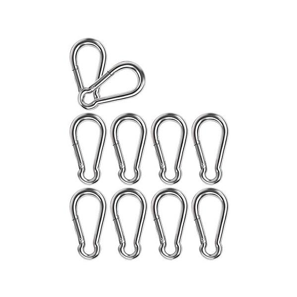 ・シルバー 6cm ・・PackageQuantity:10Size:6cm・★【耐荷重】：使用荷重120KG/1個。（破断荷重240KG）。・★【商品仕様】：長さ?6cm、幅さ約2.8cm、厚さ約6mm、重量：約25g/1個。・★【材質】...