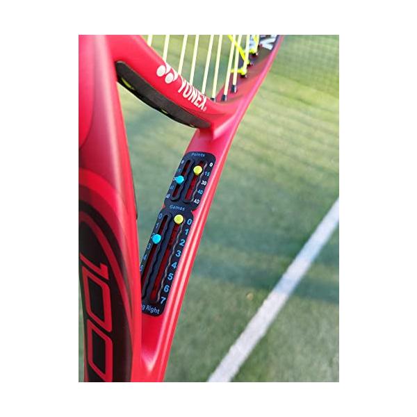 ・ブラック  ・・Color:ブラック・軽量 &amp; 実用的: 便利で軽量、ポータブルなスコアキーパーは、テニス試合のポイント、ゲーム、セットを記録するのに最適です。・ほとんどのラケットに適しています: ラケットの内側または外側に取り付...