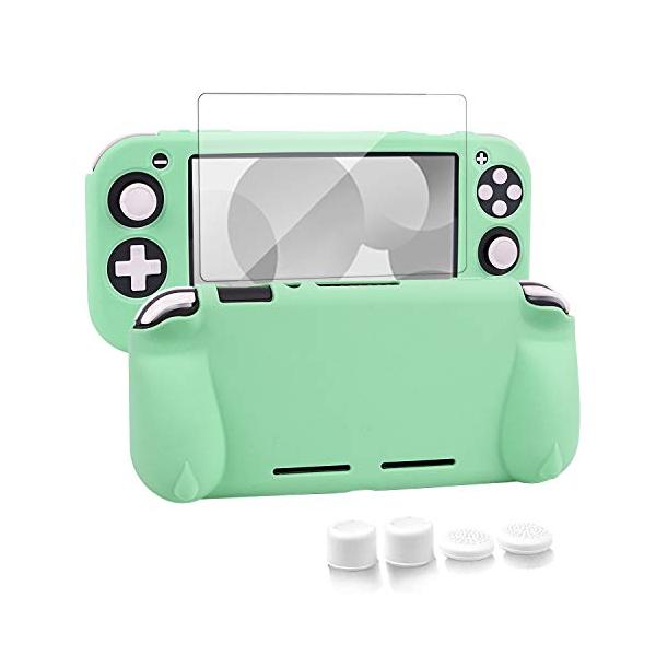 ・薄緑  ・・Color:薄緑・??【対応機種】本品は2023年最新発売中Switch lite＆スイッチライトの専用ケース１つとガラス強化液晶保護フィルム１枚の2点セットでございます。・??【全面保護カバー】switch liteの各ボタ...