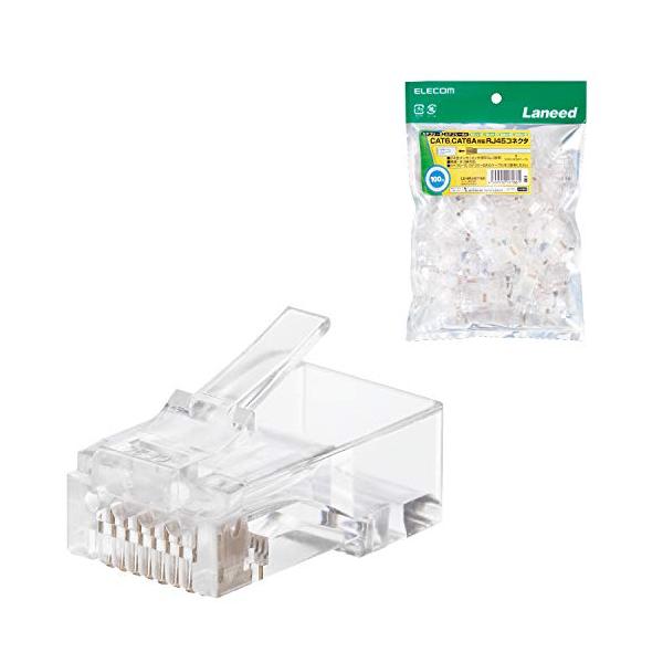 ・RJ45コネクタ(100個入)  LD-6RJ45T100・・Color:RJ45コネクタ(100個入)・CAT6/CAT6A用のRJ45コネクタです。・LANケーブル(ケーブルのみ)と合わせてLANケーブルを自作するためのRJ45コネク...