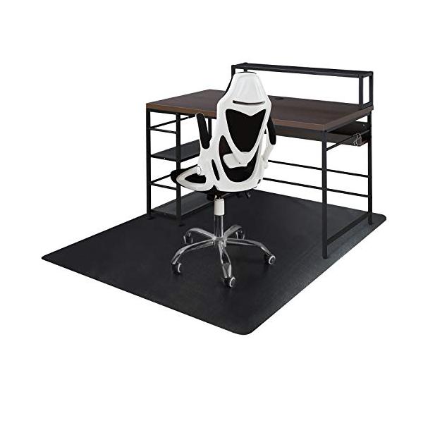 ・ブラック 160*130cm ・・Size:160*130cmColor:ブラック・特大サイズで保護力アップ：キャスター付きの椅子によって、床にキズをつけたり、足跡が残たり、床をへこませてしまう場合があります。160*130cm特大モデル...