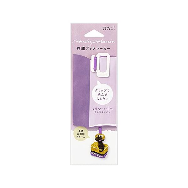 ・ネコ柄  62329006・・Color:ネコ柄・クリップで取り付ける刺繍のしおり・対応サイズA6からA5・仕様レーヨン＋ポリエステル製（クリップ：ファイバー紙製）・サイズ本体／H305?308×W23?33×D3mm（しおり紐の長さ 2...