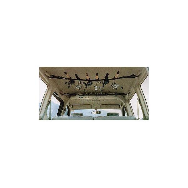 ・  No.765・■ロッド６本まで車載可能。■車幅に合わせて長さ調整可能（ベルト取り付け幅：75cm〜150ｃｍ)●ワンピースバスロッドから、トラウトロッド、シーバスロッド、オフショアロッドまで対応。●アシストグリップ＆吸着版使用で、穴あ...