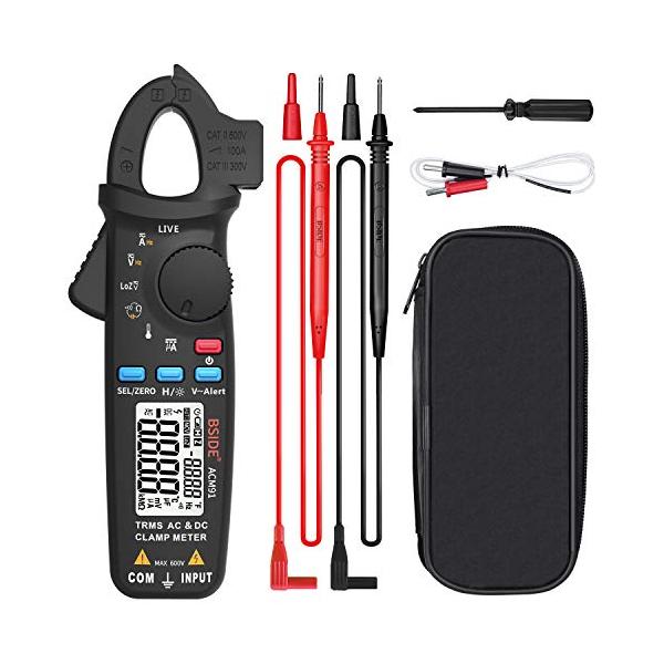 Digital・黒 ポケットサイズ 直流電流クランプテスター・・Color:黒・[1mA分辨率]：クランプで交流/直流電流を測定する場合、分解能は1mAです・[デュアルラインディスプレイ]：デュアルラインディスプレイは、AC電圧/電流と周波...