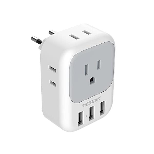 EU-USB-A・ホワイト  TS-161-EU・Style:EU-USB-A・プラグ形状にCタイプを採用するマルチ変換プラグです。イタリア、フランス、スペイン、ドイツ、スイス、オランダ、ロシア、スウェーデン、ノルウェー、デンマーク、フィン...