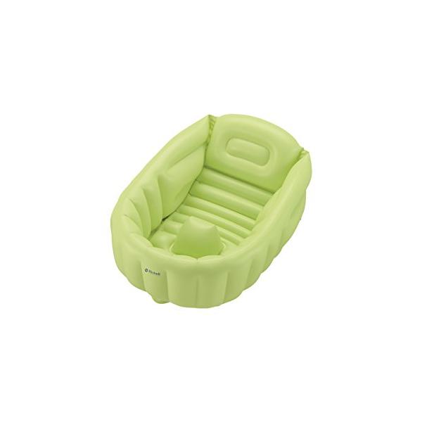 ・グリーン 1個 (x 1) 21322・・Color:グリーン・やわらかクッションのふかふかベビーバス・本体サイズ 68×47×H29cm・素材 塩化ビニル樹脂・対象 0ヶ月 ~ 3ヶ月