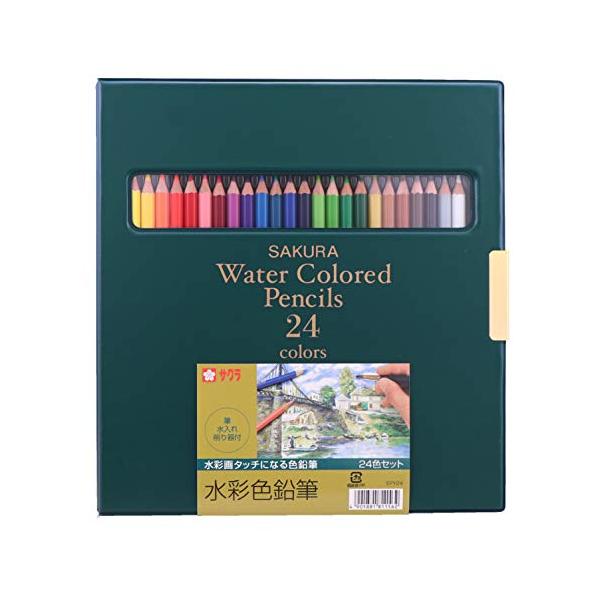 セット・24色セット 23.5cm×25cm EPY24・・Color:24色セット・1水で溶かすと水彩画のタッチになる色鉛筆です。2色鉛筆の繊細な模写や混色効果、水彩画の着色表現などが同時に楽しめます。
