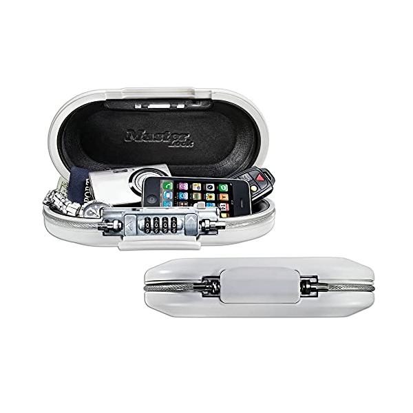 ・ホワイト サイズ/幅23.9cm、奥行13.1cm、厚み5.7cm 5900JADWHT・・Color:ホワイト・レジャーの防犯対策に最適。コンパクトで頑丈な貴重品保管庫・紛失や盗難防止に役立つケーブル付き。・衝撃から中身を守る衝撃吸収仕...