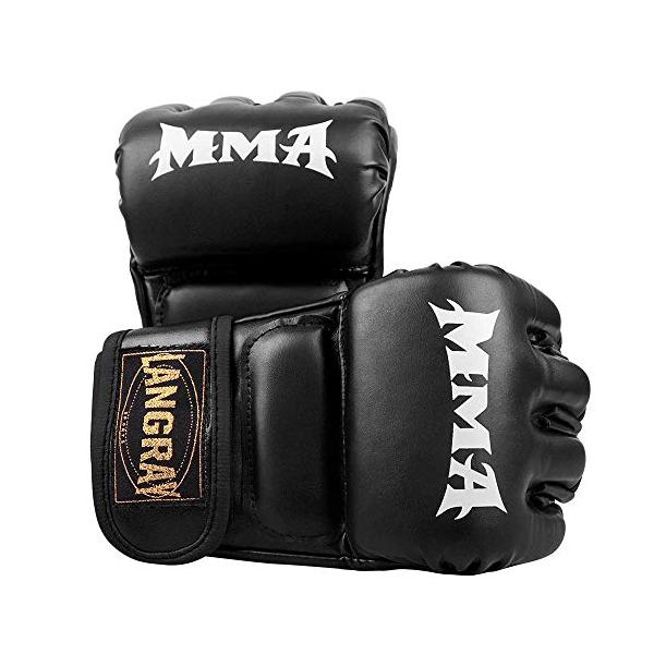 ・ブラック  P0162・・Color:ブラック・素材：合皮レザー　 重量（片側）：約100g、8オンス　 サイズ：22*11CM。新版と旧版はランダムに出荷する時期なので、ご理解くださるよう、お願いいたします。・ハーフフィンガーのデザイン...