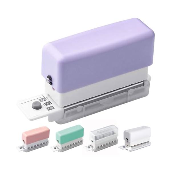 菫色/-/LS068・Color:菫色・A4/B5/A5用紙対応A4(30穴)/A5(20穴)/B5(26穴)の用紙を同時に扱える新しい穴あけパンチです。学生でも使いやすい一度に6穴。コピー用紙やお気に入りの用紙を簡単にルーズリーフに。書類...