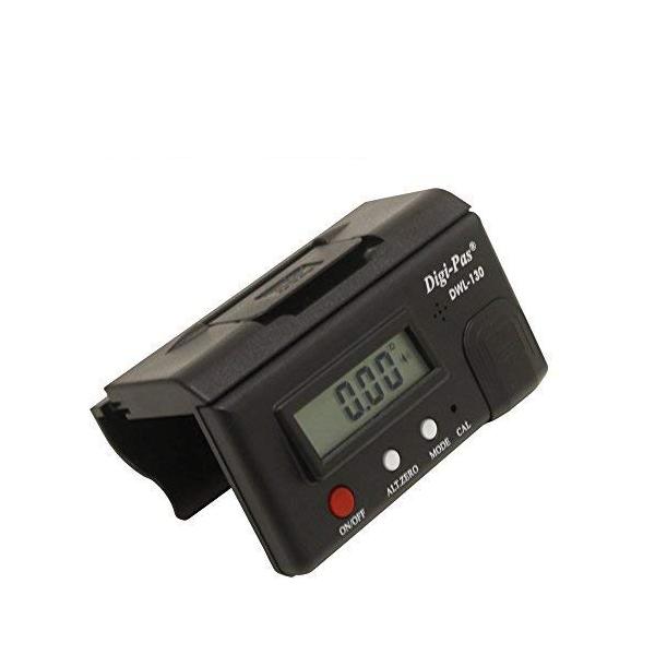デジタル・黒  DWL130・「デジタル」「ハンディポケットサイズ」「使いやすさ」「簡単に固定して取り外し可能」。任意の角度を基準 (Alt. Zero)として設定可能。0°のポジションの際はブザー音でお知らせ。測定範囲: 0° ~ 90°...