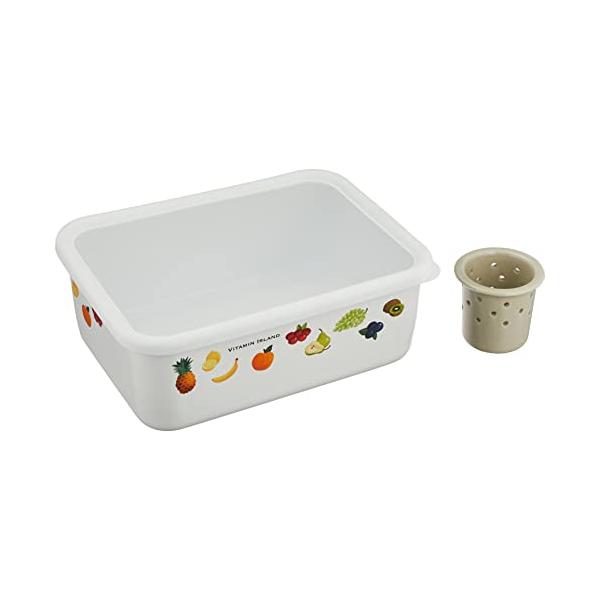 ・ホワイト  ME-7274・サイズ:約23.5×17.5×8.6cm・重量:約690g・本体:ほうろう用鋼板(ほうろう加工)・生産国:タイ