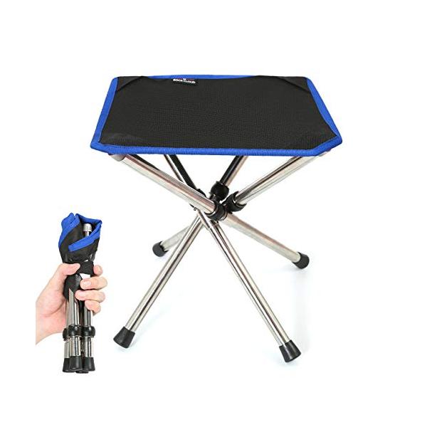 ・ブルー+ブラック 28D x 28W x 31H cm ・・Color:ブルー+ブラック・?【軽くてコンパクト】4脚伸縮の構造で、畳んだ長さが28cmで折りたたみ傘くらいの大きさでとてもコンパクトです。重量はただ530gで軽いので、バッグ...