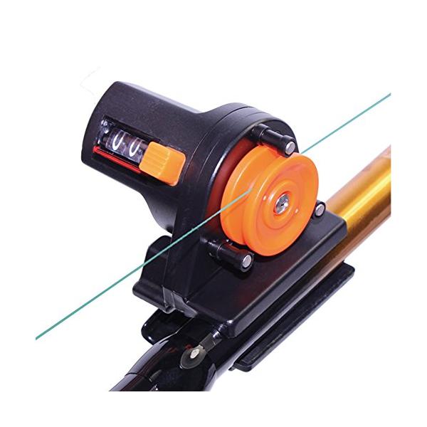 ・ブラック  ・カウンターがメートル単位で表示される。・大数字表示の水深計。・快適ロッド取り付けシステムは秒単位でロッドに取り付けることができる・最小計測単位 0メートル 最大計測単位999メートル・材質 ABS　ナイロン