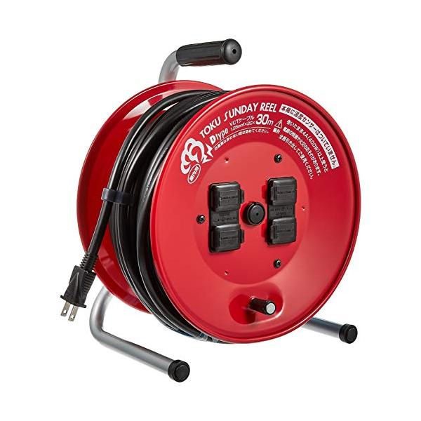 ・黒 長さ:30m D-30・・PatternName:単品・電線仕様:VCT1.250平方mm×2心・長さ:30m・コンセント仕様:定格2P・15A・125V