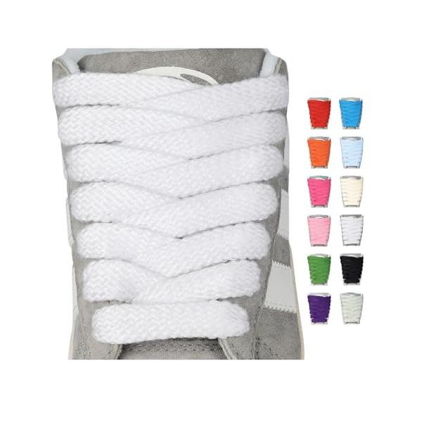 靴ひもホワイト/140/-・Color:ホワイトSize:140・ファットシューレースStepace 極太 靴紐 は、2足分（4本）入りで、安全で品質の高い素材が使用されています。この靴紐は、綿から作られており、長時間使用しても色褪けや伸び...