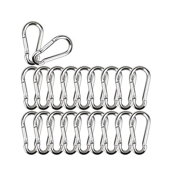 ・銀色 8cm ・・PackageQuantity:20Size:8cm・★【耐荷重】：使用荷重200KG/1個。（破断荷重400KG）。・★【商品仕様】：長さ?8cm、幅さ約4cm、厚さ約8mm、重量約63g/1個。・★【材質】：サビなど...