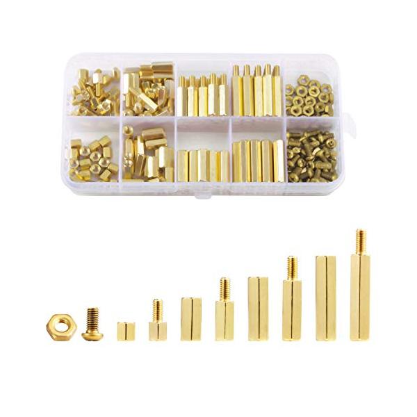 ・ゴールド M3-240PCS-ブラス ・・Size:M3-240PCS-ブラス・★【材質】:スタンドオフ六角スペーサーは真鍮を採用しておりますので、頑丈で耐久性があります。異なる需要に適応する。・★【特徴】：素材は長持ちし、使用寿命も長い...
