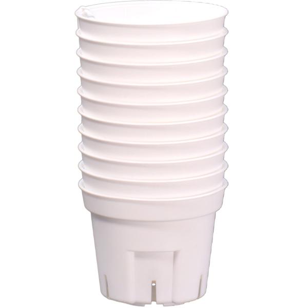 10個組・ホワイト 60型 ・・Color:ホワイトSize:60型Style:10個組・材質：プラスチック・カラー：ホワイト・特徴：6つのスリット入り・お得な10個組・多肉植物やサボテンにおすすめ