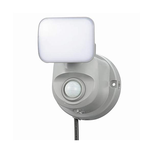 400ルーメン・センサーライト、屋外対応・LEDだから長寿命・人感センサー/明暗センサー・クランプ設置可能・点灯時間調整/点灯開始照度調整