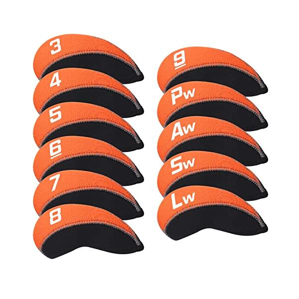 ・オレンジ＆ブラック  Craftsman-6005569・・Color:オレンジ＆ブラック・【適用モデル】こちらのゴルフアイアンカバーセットは大部のアイアンクラブに適用します。例：DUNLOP(ダンロップ) XXIO ゼクシオ9代目 10...
