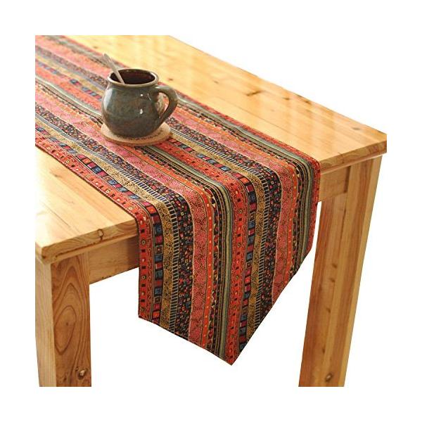 ・レッド 30*180CM ・・Size:30*180CM・素材：55％リネン＋45％コットン サイズ：約30x180cm （タッセル部分含まず）タッセルは、紐を含めて約：110〜15CM クリスマスのテーブルセッティングに。華やかでワクワ...