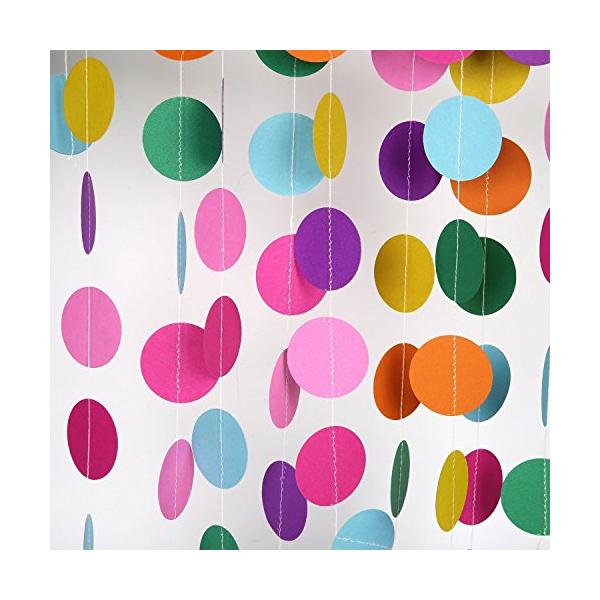 ・rainbow circle ワンサイズ ・・Color:rainbow circle・ガーランドは良質の紙製&amp;糸で手縫いされています。質が良好、不易断。・パッケージセットに含まれるもの：パッケージ：2 x 4メートルの長さ（同じ...