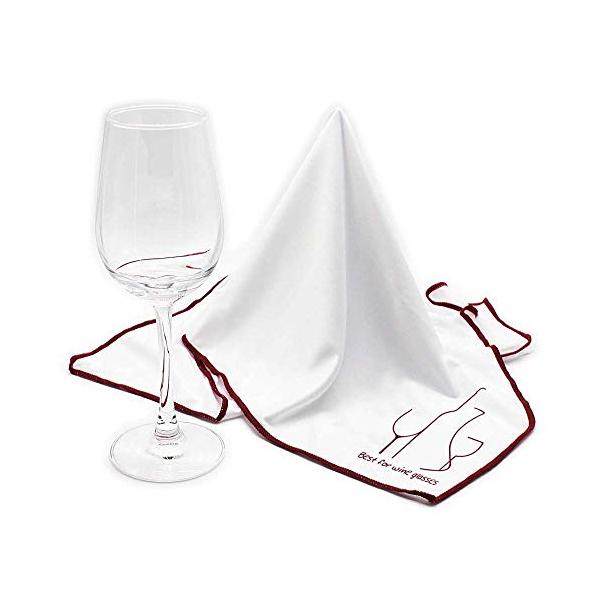 ・ホワイト Large wine cloth・・Size:LargeColor:ホワイト・【超大サイズ】ヒューマナイズドデザインを採用し、１枚のグラスクロスだけ使っても手がガラス表面に触れなく、指紋が残りません。 サイズ：45cm * 60...