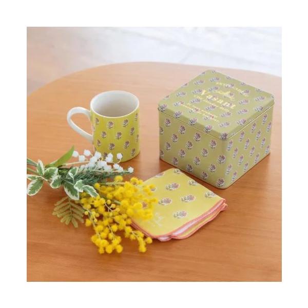ヴァサント カンカンマグ/イエロー/Vasant/花柄/食器/マグカップ/ブリキ/ブリキ缶/レトロ/食洗機/電子レンジ