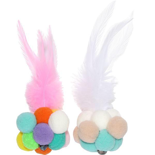 【商品名】 （まとめ）ファニーズ ポンポンフェザー （2個セット）【×5セット】 (犬用玩具) 【ジャンル・特徴】 キャットニップ入り猫用おもちゃ！