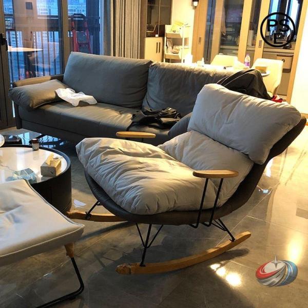 ロッキングチェアの仕様：椅子のサイズ：サイズ：100CM * 80CM * 55CM、ベアリング250kg、座幅：72cm、座深：48cm，テッククロス（優れた耐摩耗性、お手入れが簡単）快適でバランスの取れた充填、周囲の座り心地に陥り、異な...