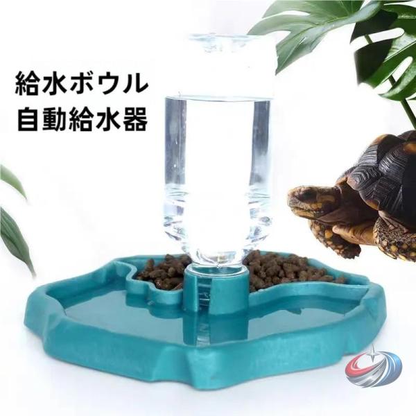 水・餌兼用：餌入れと水入れ兼用の便利な食器セット。給水ボトルは自動的に水を補充し、ペットに水を継続的に供給し、外出時にも心配しない。安全な素材：高品質のBPAプラスチック製、安全無毒、食品レベルの素材。洗いやすくて変形しない。適用：亀、トカ...