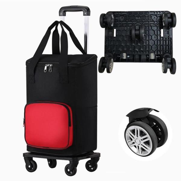 【回る車輪】：こちらのキャリーカートキャスター付きつ備えています。普通の車輪より曲がりやすいので、カート重たいものを運ぶのが便利です。【高品質素材】:手押しカート四面通気性良い、デザインは空気が自由に流れることができ、車の中でリフレッシュし...