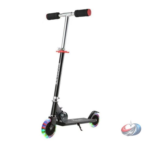 本体素材：アルミニウム展開サイズ(CM)：約（長さ）64×（幅）29×（高さ）70/75/80（高さは3段階調整可能です。)折り畳みサイズ：高さ約31cm×長さ約60cm耐荷重：80kgセット内容：キックボード本体取扱説明書・高さが調節機能...