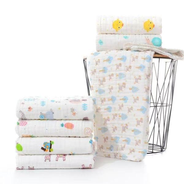 【サイズ】（約）110*110cm【素材】 コットン（綿）赤ちゃんのお肌にやさしいガーゼ素材のおくるみです。通気性の良いモスリンコットンを使用。柔らかくて肌ざわりが良いうえに丈夫な為、長くご使用いただけます。日差しや冷房から、大切な赤ちゃん...