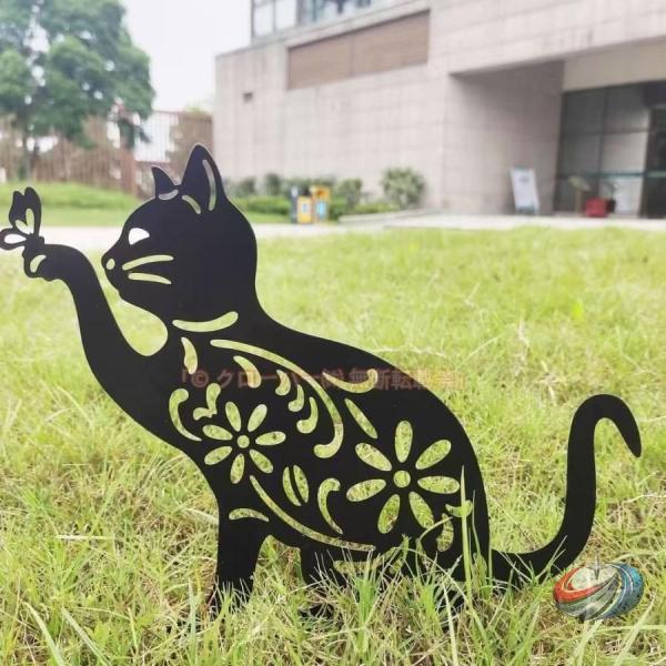 サイズ：約28x31cm素材：アイアン庭、木、花壇、家のシンボル、玄関に飾ってとても可愛いです。 先が鋭利なので、土?芝生などに刺します。（ケガに注意してください）海外製インポート品なので，細かい傷が有る場合がございます。ご了承ください。