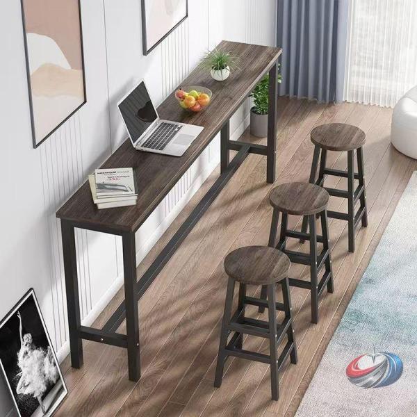 カウンターテーブル 高さ100CM バーカウンター お洒落 シンプル  木製天板 スチール脚 幅100/120/140/160/180cm キッチンカウンター 組み立て簡単*小さなスクラッチや衝突が発生する可能性がありますが、使用に影響しな...