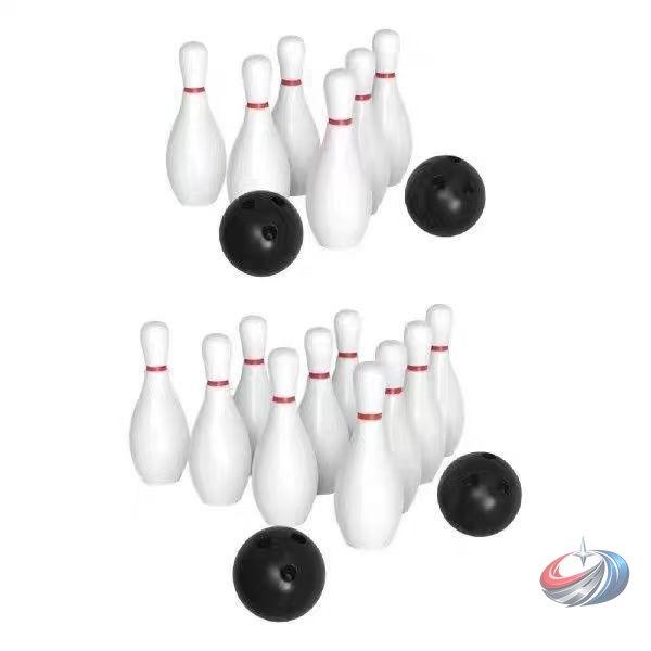 子供向けボウリングセットグッズ 10本のミニピンと2つのボールのおもちゃと小さなプラスチックボーリングセット楽しい室内ゲームは子供と大人のための大きいギフ